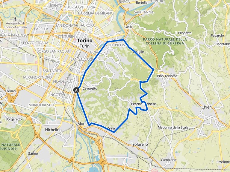 Collina torinese 30Km D+450 | Fahrradtour | Komoot